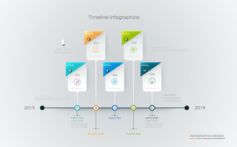 Modern timeline design template Royalty Free Vector Image