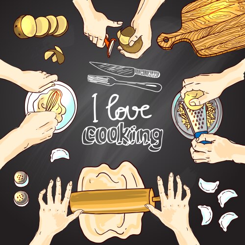 Love cooking card Royalty Free Vector Image - VectorStock