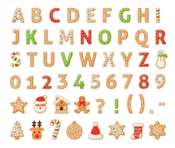 Merry Christmas Alphabet Vector Images (over 4,400)