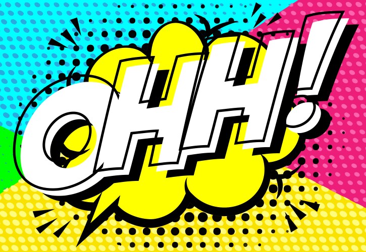 Hit pop art style black white color Royalty Free Vector