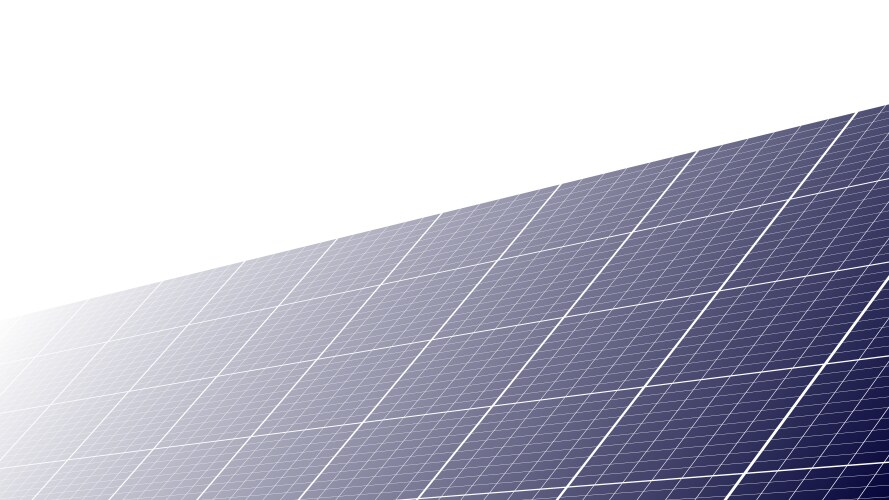 Horizontal solar panels cells isolated on white Vector Image