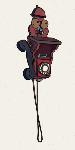 Public phone hand draw sketch Royalty Free Vector Image