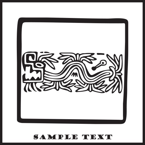 Aztec style ornament Royalty Free Vector Image