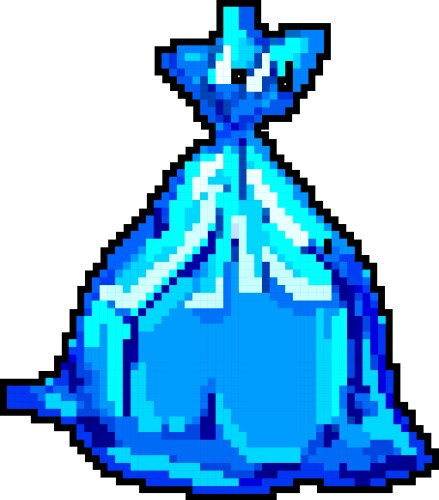 Waste trash bag game pixel art Royalty Free Vector Image