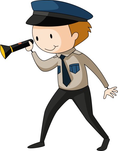 Security guard Royalty Free Vector Image - VectorStock
