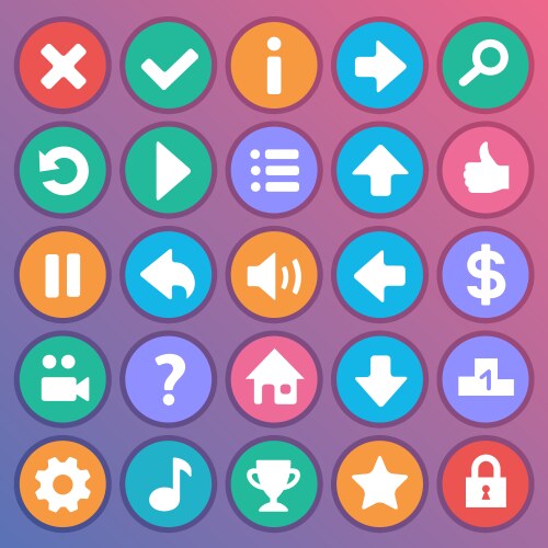 Flat game graphics icon repeat Royalty Free Vector Image