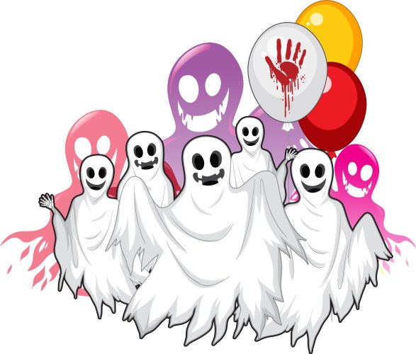 Scary ghost in form rags Royalty Free Vector Image