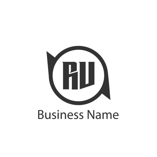 Initial letter rv logo template design Royalty Free Vector