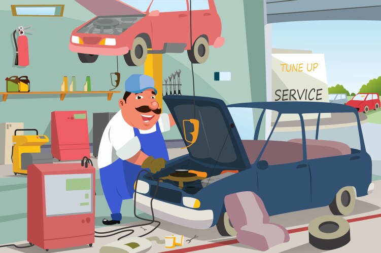 Object for sale at the car boot Royalty Free Vector Image