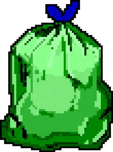 Waste trash bag game pixel art Royalty Free Vector Image