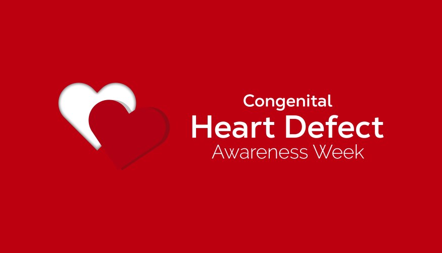Congenital heart defect awareness week Royalty Free Vector