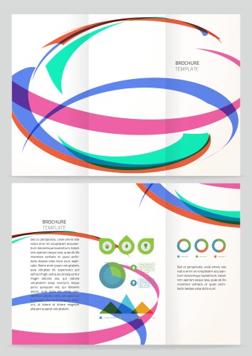 Abstract wave brochure template Royalty Free Vector Image