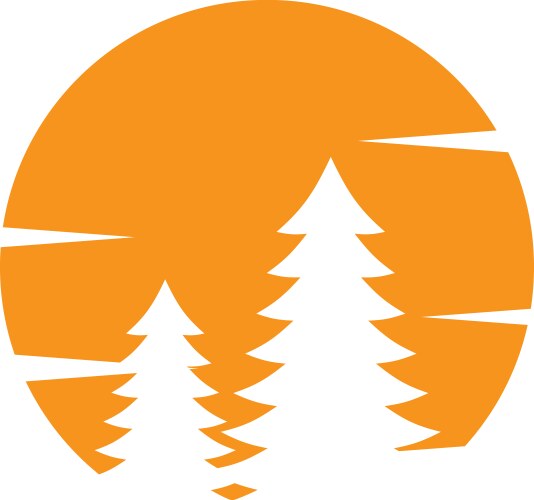 Cedar tree graphic design template isolated Vector Image