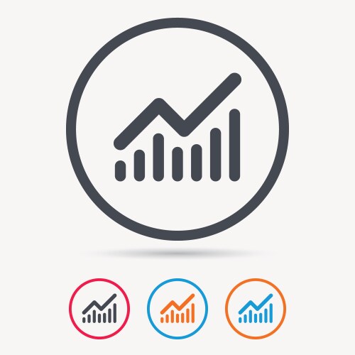 Graph icon business analytics chart sign Vector Image