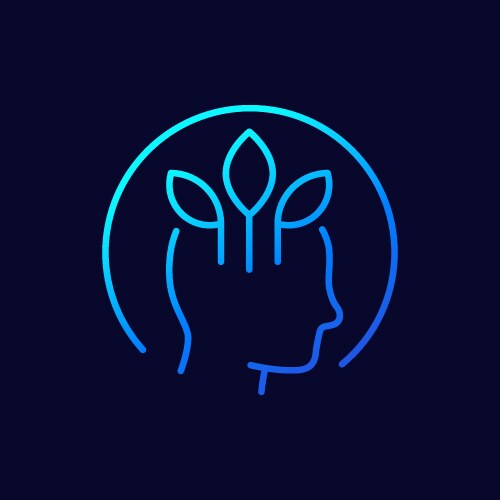 Personal growth self development logo Royalty Free Vector