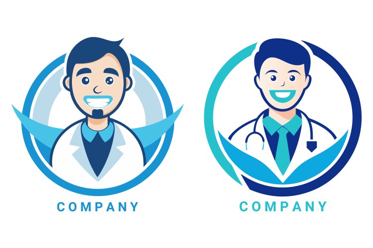 Strong professional dental logo Royalty Free Vector Image