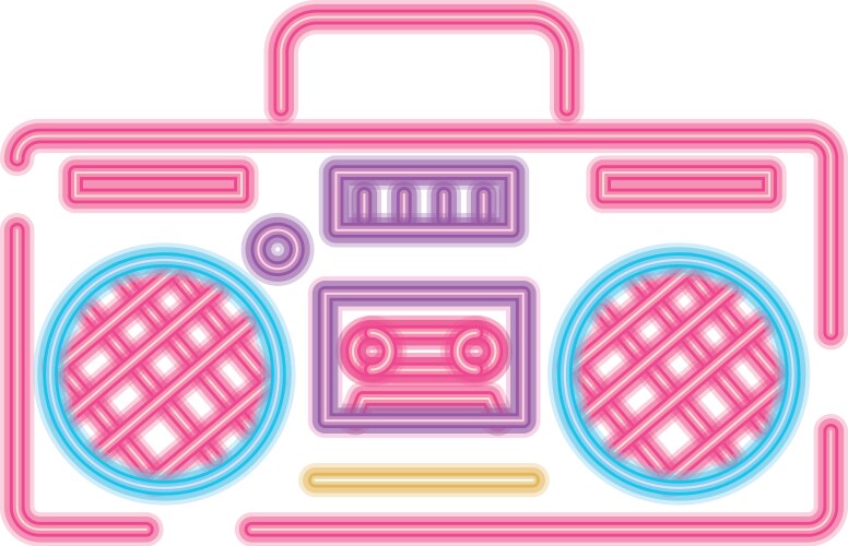 Neon Boom Box Vector Images (62)