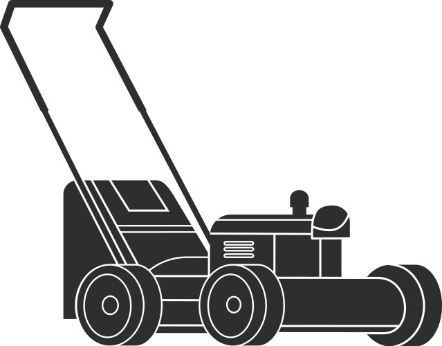 Lawn Mowing Black and White Vector Images (over 360)