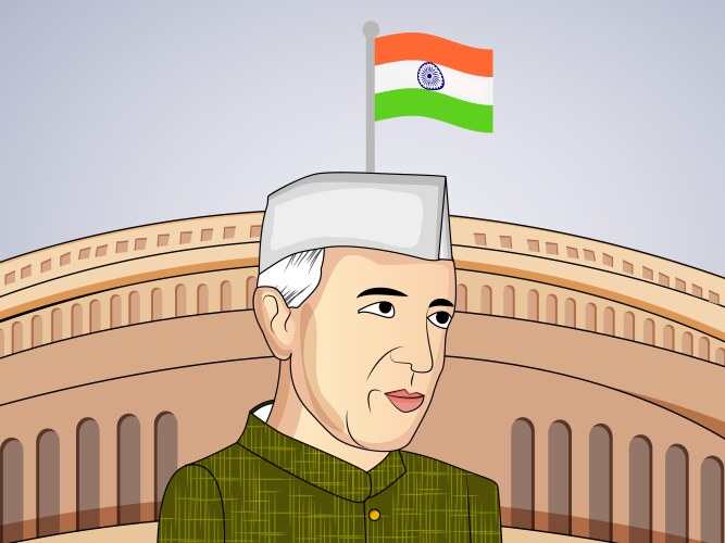 Jawaharlal nehru jayanti Royalty Free Vector Image