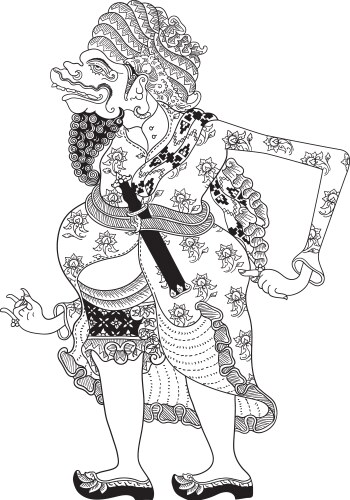 Wayang bima or werkudara Royalty Free Vector Image