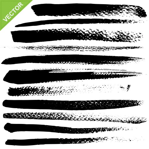 Wide brush strokes Royalty Free Vector Image - VectorStock