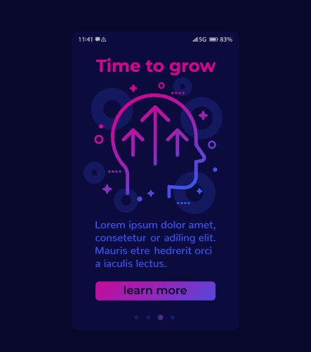 Personal growth self development logo Royalty Free Vector