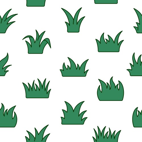 Lawn grass seamless pattern flora garden plant Vector Image