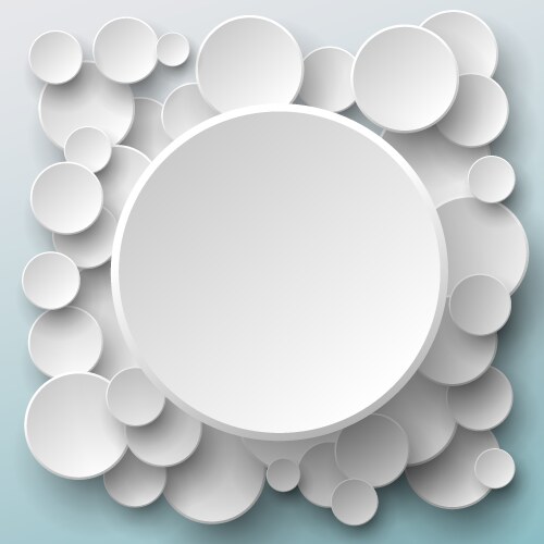 Paper circle banner with drop shadows Royalty Free Vector