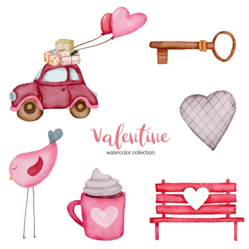 Valentine's Day Elements & Icons – Royalty-Free Vector | VectorStock