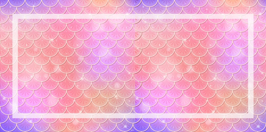 Bright green scales pattern with decorative border