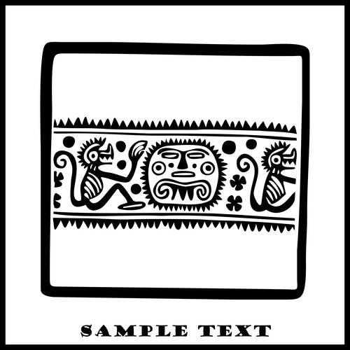 Aztec style ornament Royalty Free Vector Image