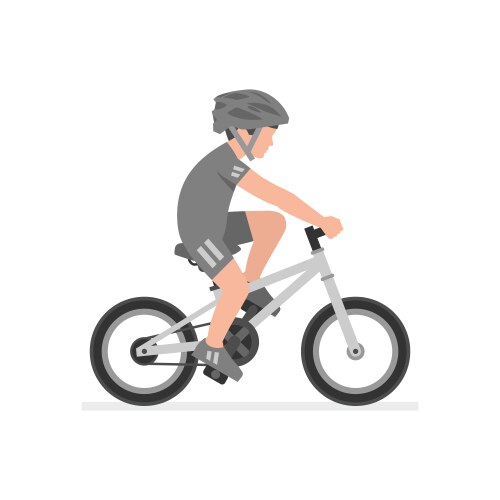 Boy riding bike Royalty Free Vector Image - VectorStock