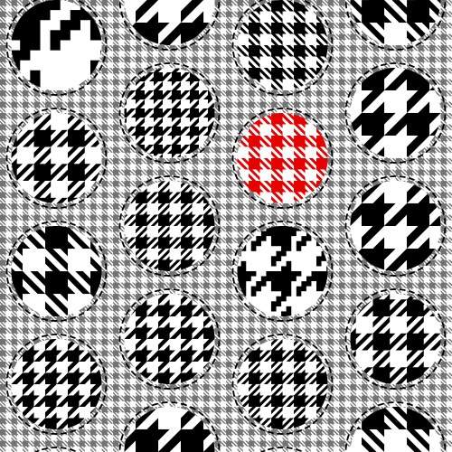 Classic hounds-tooth pattern in a patchwork Vector Image