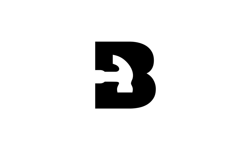 Letter b note musical logo design Royalty Free Vector Image