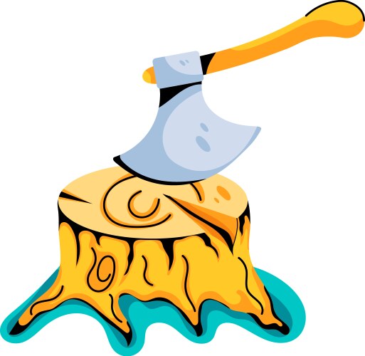 Wood cutting Royalty Free Vector Image - VectorStock