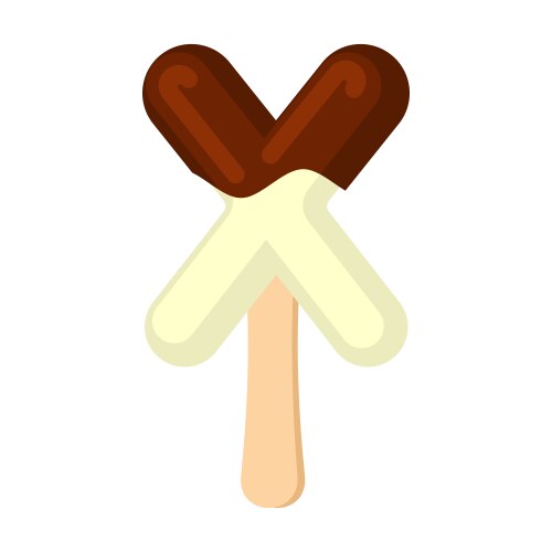 Ice cream abc popsicle alphabet cold sweets font Vector Image