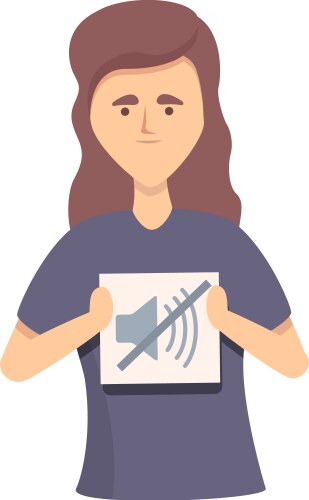 Smiling deaf boy icon cartoon ear listen Vector Image