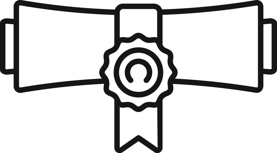 Diploma with ribbon icon representing graduation Vector Image