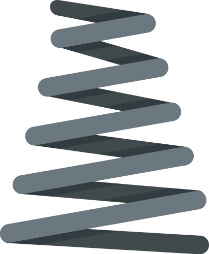Grey coil spring icon cartoon style Royalty Free Vector