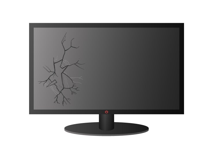 Realistic computer monitor screen Royalty Free Vector Image
