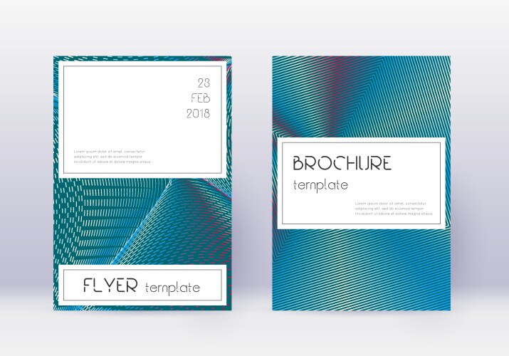 Stylish cover design template set red abstract li Vector Image