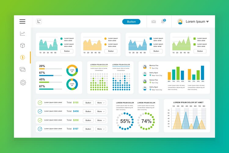 Dashboard Admin Business Template Vector Images (over 480)