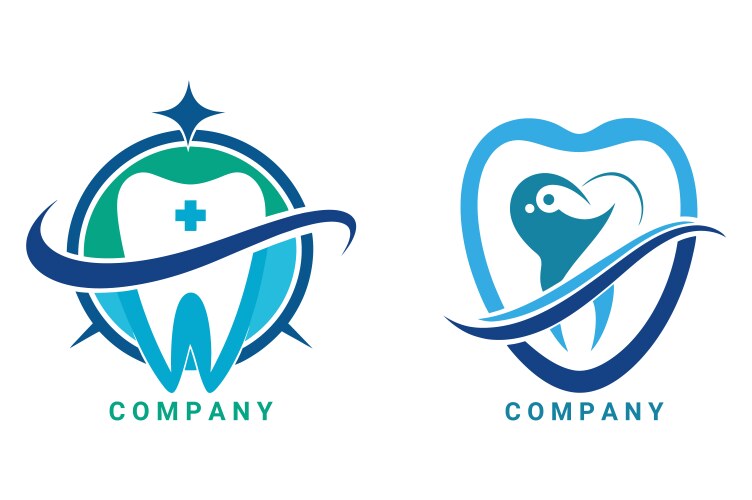 Strong professional dental logo Royalty Free Vector Image