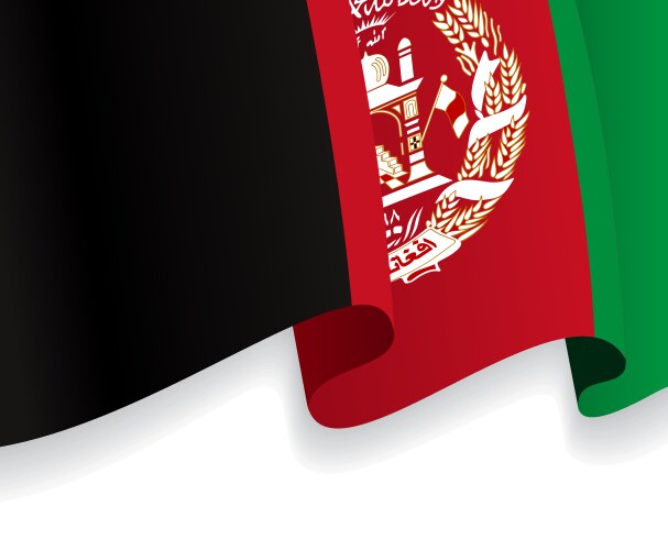 Flags of islamic republic afghanistan Royalty Free Vector