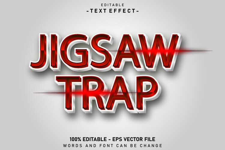 Jack skellington editable text effect 3 d emboss Vector Image