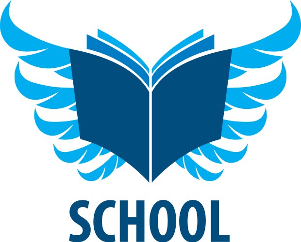 Abstract education paper book logo Royalty Free Vector Image