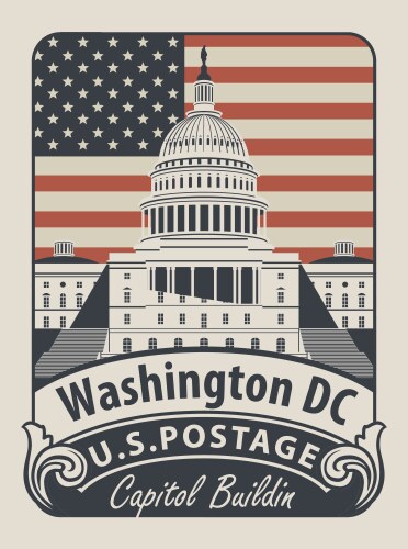 Usa capitol in washington dc Royalty Free Vector Image