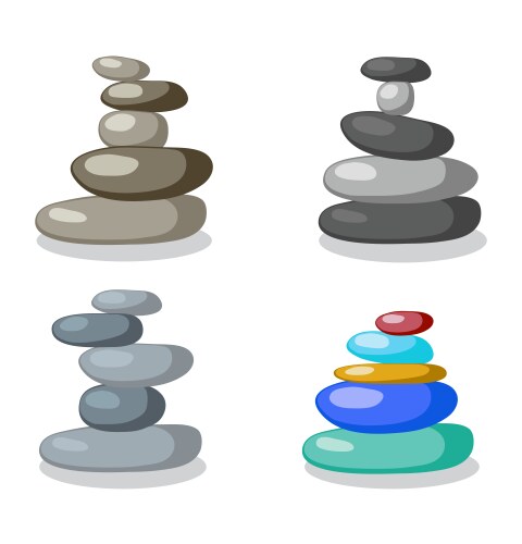 Stone balance icon zen outline logos of pebble Vector Image