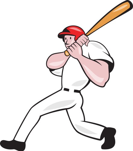 Cartoon baseball player Royalty Free Vector Image