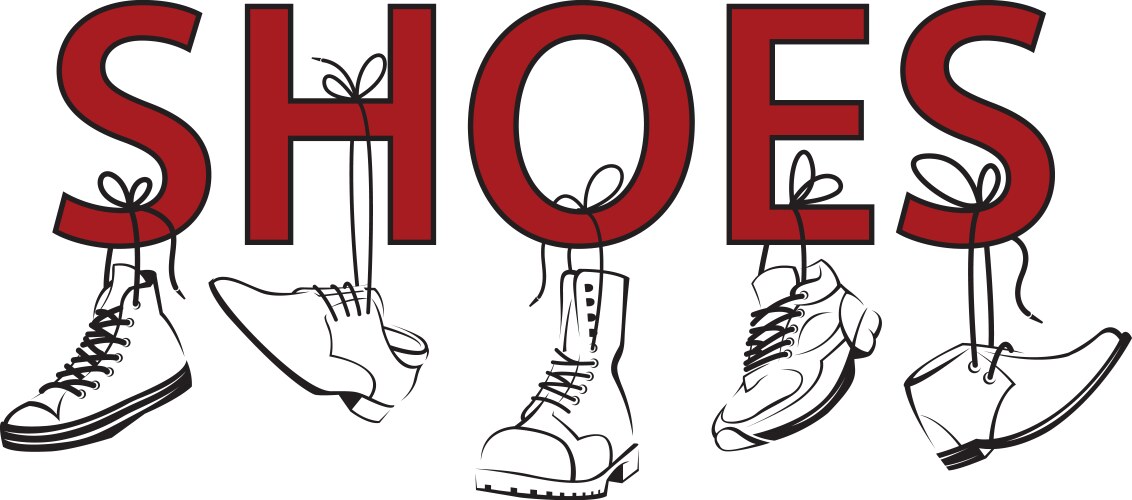 Image with text and shoes Royalty Free Vector Image